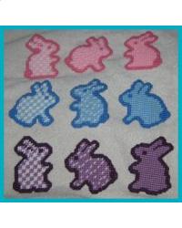 "Bunny Magnets" | Plastic Canvas Pattern