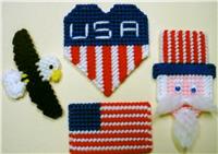 "4th of July Magnet Set" | Plastic Canvas Pattern