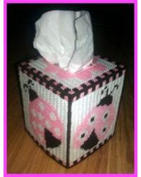 "Ladybug Tissue Box Cover" | Plastic Canvas Pattern