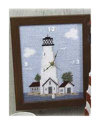 "Lighthouse Clock" | Plastic Canvas Pattern