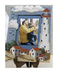 "Lighthouse Photo Frame" | Plastic Canvas Pattern