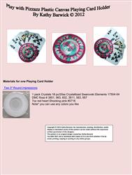 "Play with Pizzazz Plastic Canvas Playing Card Holder"