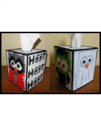 "Halloween Owls Tissue Box Cover"