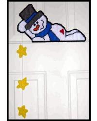 "Snowman Door Topper" | Plastic Canvas Pattern