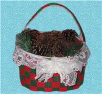 "Holiday Basket" | Plastic Canvas Pattern
