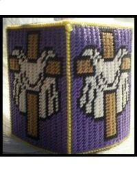 "Easter Cross Tissue Box Cover"