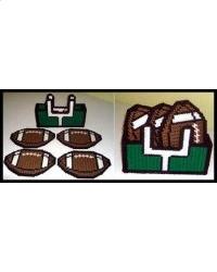 "Football Coaster Set" | Plastic Canvas Pattern