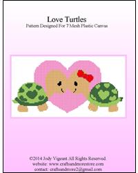 "Love Turtles" | Plastic Canvas Pattern