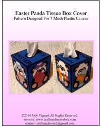 "Easter Panda Tissue Box Cover"