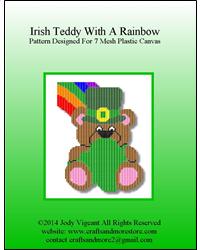 "Irish Teddy With A Rainbow"