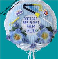 "Doctors Wreath" | Plastic Canvas Pattern