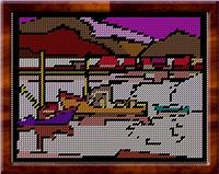 "Landscape with Boats" | Plastic Canvas Pattern
