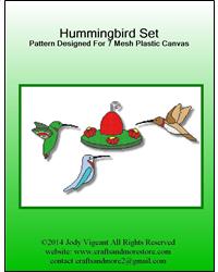"Hummingbird Set" | Plastic Canvas Pattern