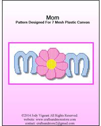 "Mom" | Plastic Canvas Pattern
