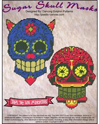 "Sugar Skull Masks" | Plastic Canvas Pattern