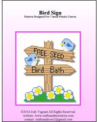 "Bird Sign" | Plastic Canvas Pattern
