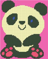 "Baby Panda" | Plastic Canvas Pattern
