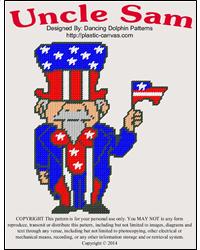 "Uncle Sam" | Plastic Canvas Pattern