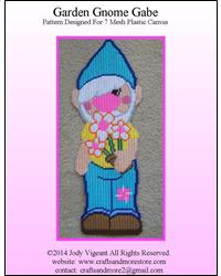 "Garden Gnome Gabe" | Plastic Canvas Pattern