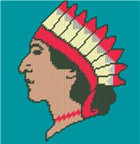 "Indian Profile" | Plastic Canvas Pattern