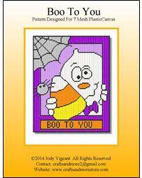 "Boo To You" | Plastic Canvas Pattern