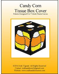 "Candy Corn Tissue Box Cover"