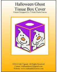 "Halloween Ghost Tissue Box Cover"