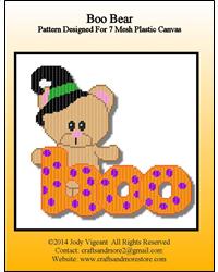 "Boo Bear" | Plastic Canvas Pattern