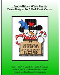 "If Snowflakes Were Kisses" | Plastic Canvas Pattern