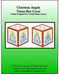 "Christmas Angels Tissue Box Cover"