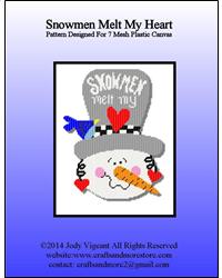Snowmen Melt My Heart | Plastic Canvas Pattern