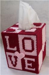 "Love and Hearts Tissue Topper"