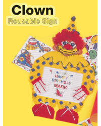 Clown Sign | Plastic Canvas Pattern