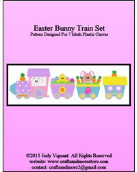 "Easter Bunny Train Set" | Plastic Canvas Pattern