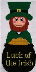 "Luck of the Irish Leprechaun Wall Hanging"