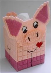 "Pig Tissue Topper" | Plastic Canvas Pattern