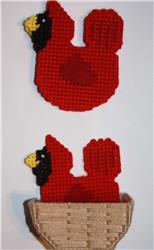 "Cardinal Coaster Set" | Plastic Canvas Pattern