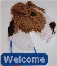 "Wire Fox Terrier Welcome Sign"