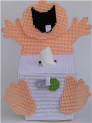 "Crying Baby Tissue Topper" | Plastic Canvas Pattern