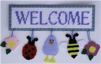"May Welcome Sign" | Plastic Canvas Pattern