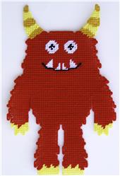 "Red Monster Wall Hanging" | Plastic Canvas Pattern