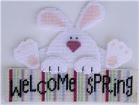 "Welcome Spring Bunny Wall Hanging"
