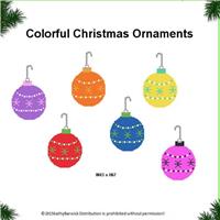 "Colorful Christmas Ornaments"