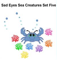 "Sad Eyes Sea Creatures Set Five"