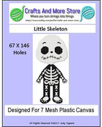 "Little Skeleton 2017" | Plastic Canvas Pattern