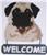 "Pug Welcome Sign" | Plastic Canvas Pattern