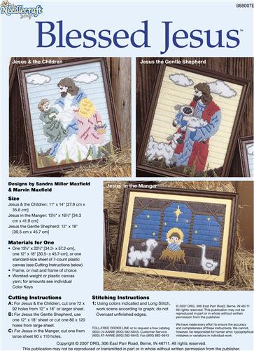 "Blessed Jesus" | Plastic Canvas Pattern