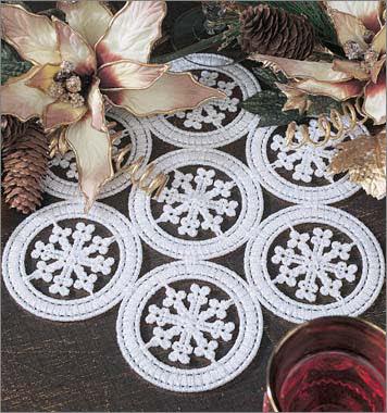 "Frosted Snowflakes" | Plastic Canvas Pattern
