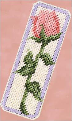 "Delicate Floral Bookmark" | Plastic Canvas Pattern