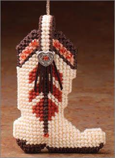 "Western Boot" | Plastic Canvas Pattern